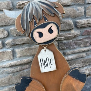 E-PATTERN Highland Cow Porch Sitter Wood Craft DIY Pattern Pdf and Svg ...