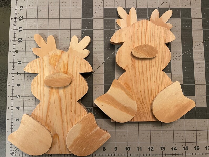 2 Set/mini DIY Reindeer Unfinished Wood Craft Kit - Etsy