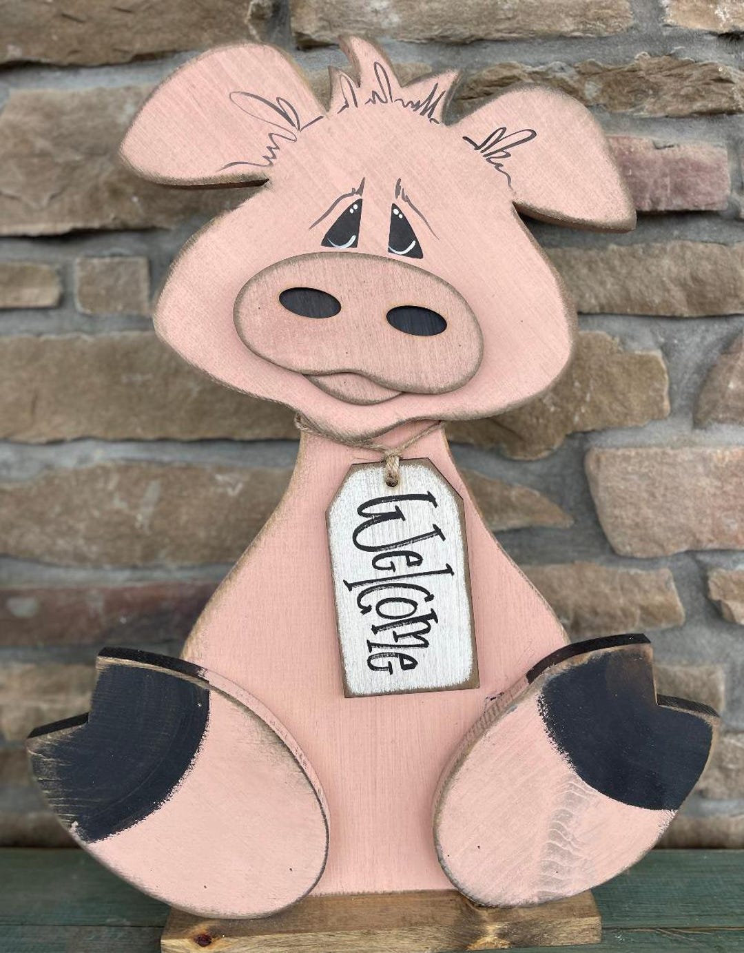 Mail-out-pattern Large Pig Porch Sitter Wood Craft DIY Pattern - Etsy