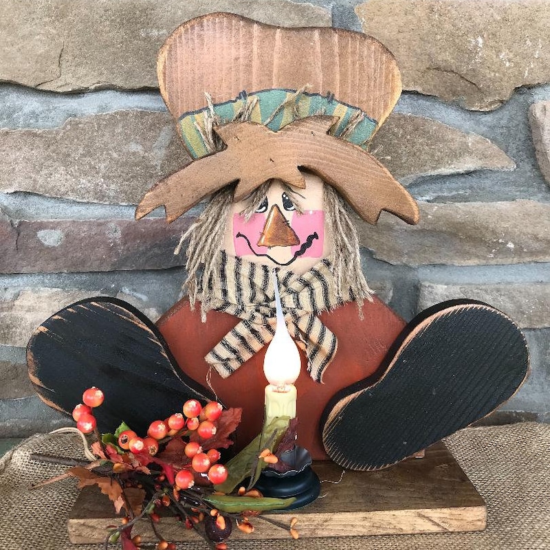 Wood Scarecrow - Etsy