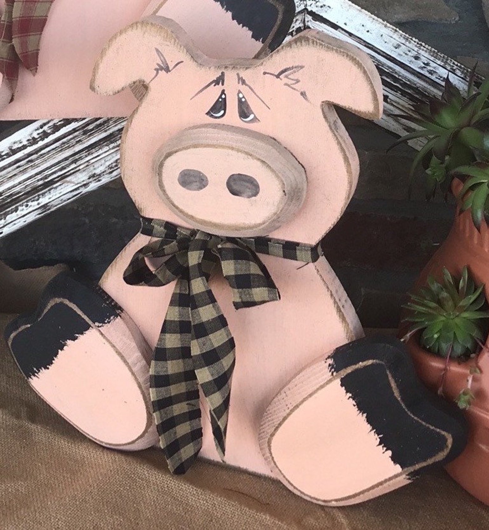 DIY Cow/pig 2in1 COMBO Unfinished Cow and Pig Shelf Sitter/ - Etsy