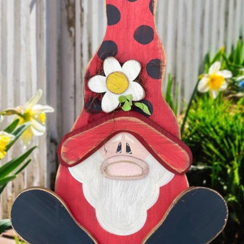 Wood Painted Gnomes - Etsy