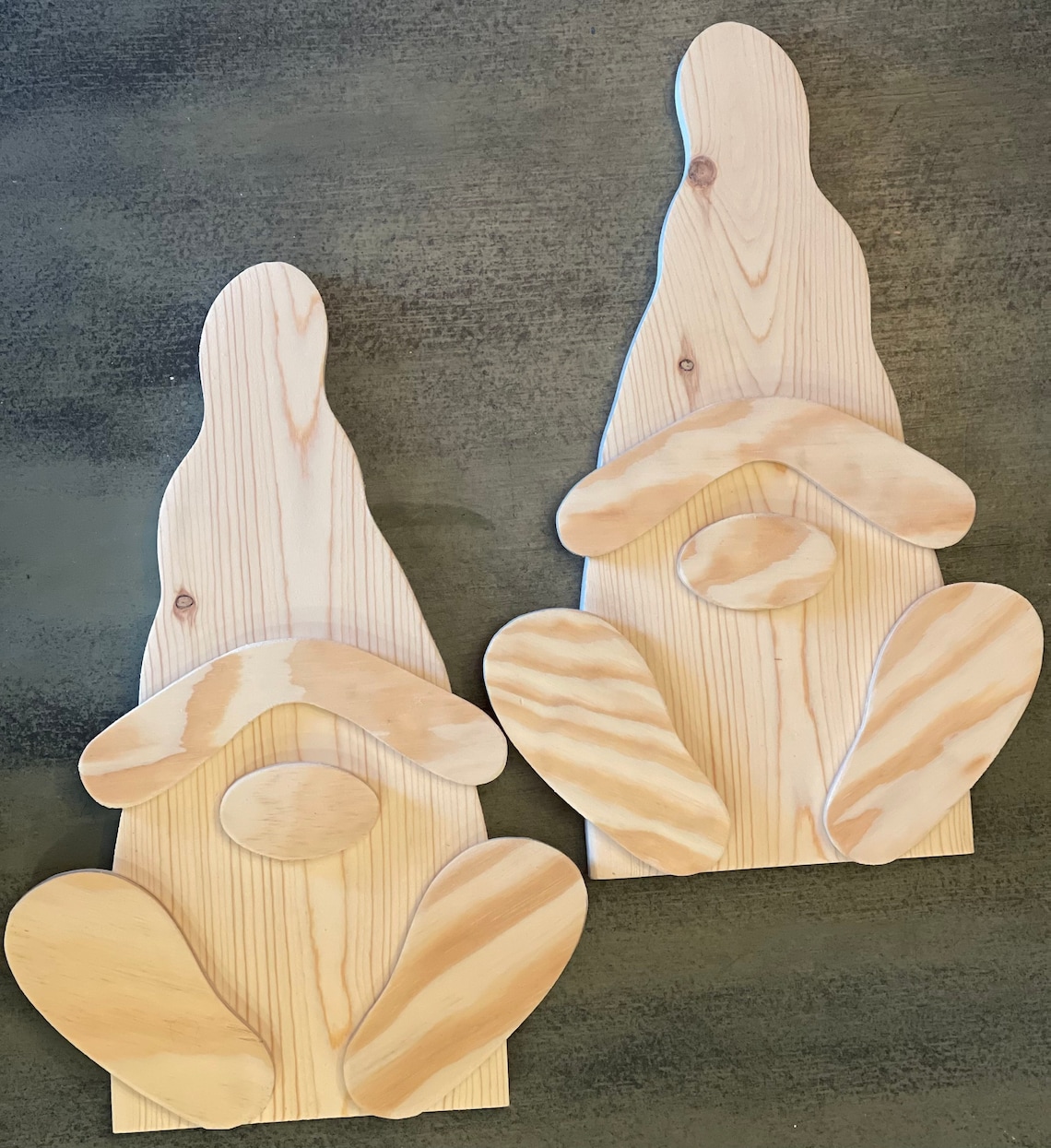 2 Set-diy Gnome Unfinished Wood Craft Kits - Etsy
