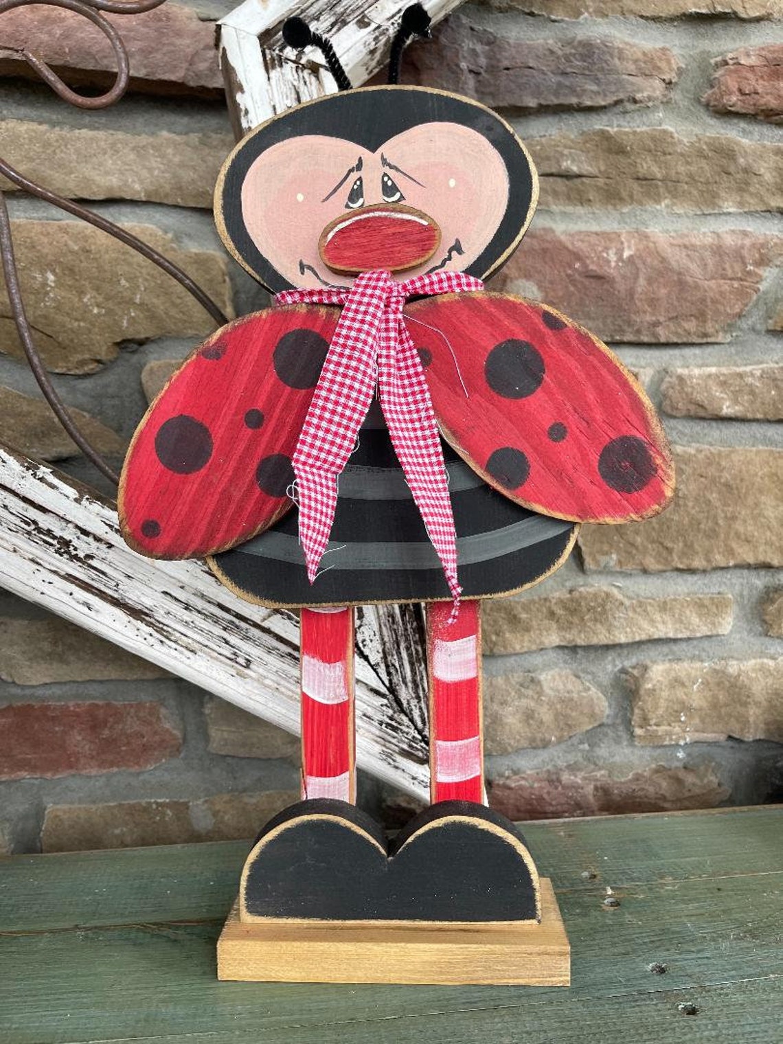 E-PATTERN Mini Critter Stick Leg Ladybug Wood Craft DIY - Etsy