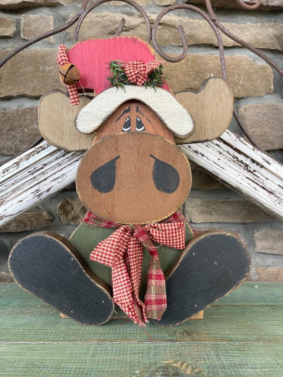 E- PATTERN Critter Sitter Kissmoose Small Sitting Moose Wood Craft DIY ...