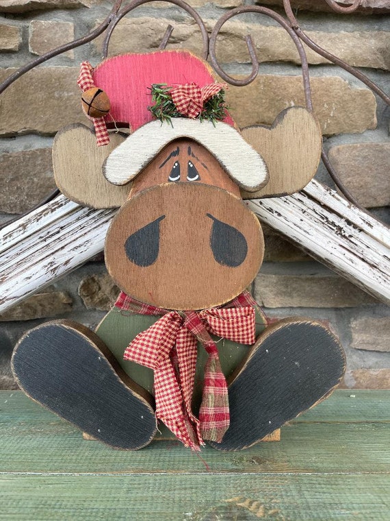 E PATTERN Critter Sitter Kissmoose Small Sitting Moose Wood - Etsy