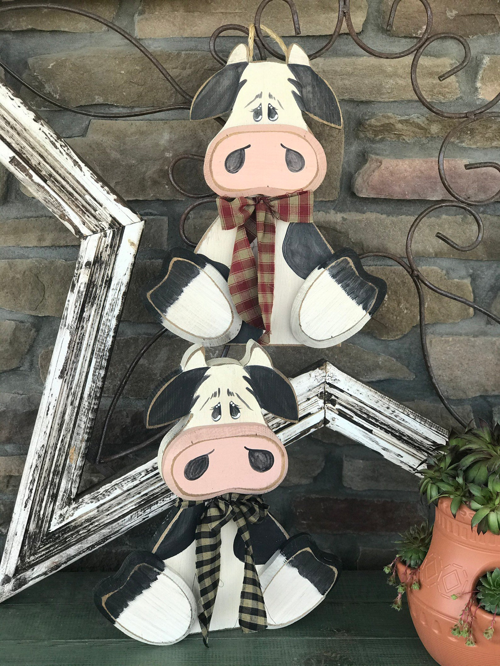 DIY Cow Shelf Sitter/ Hanger - Unfinished Wood Craft Kit - Etsy