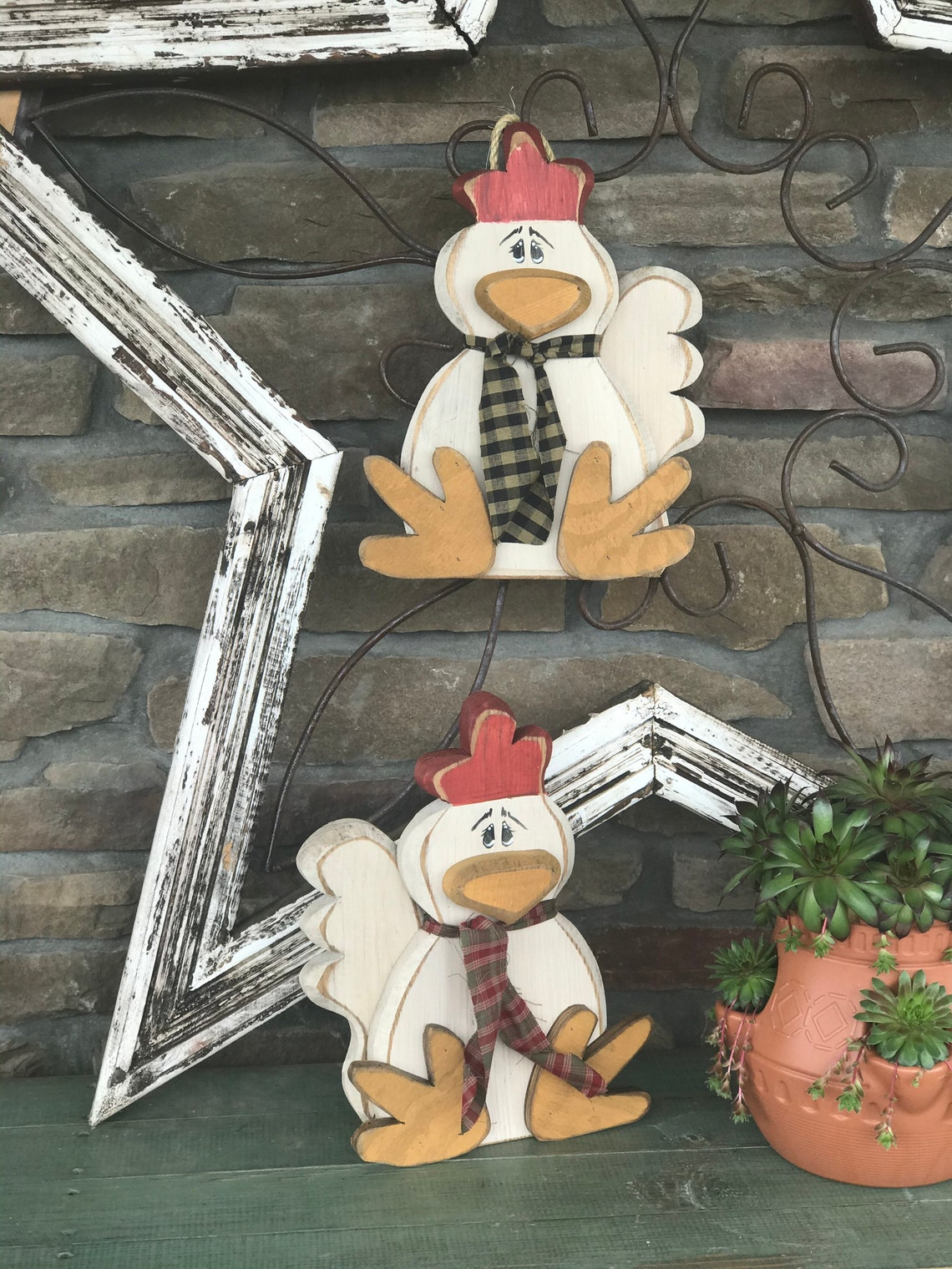 DIY Chicken Shelf Sitter/ Hanger Unfinished Wood Craft Kit - Etsy