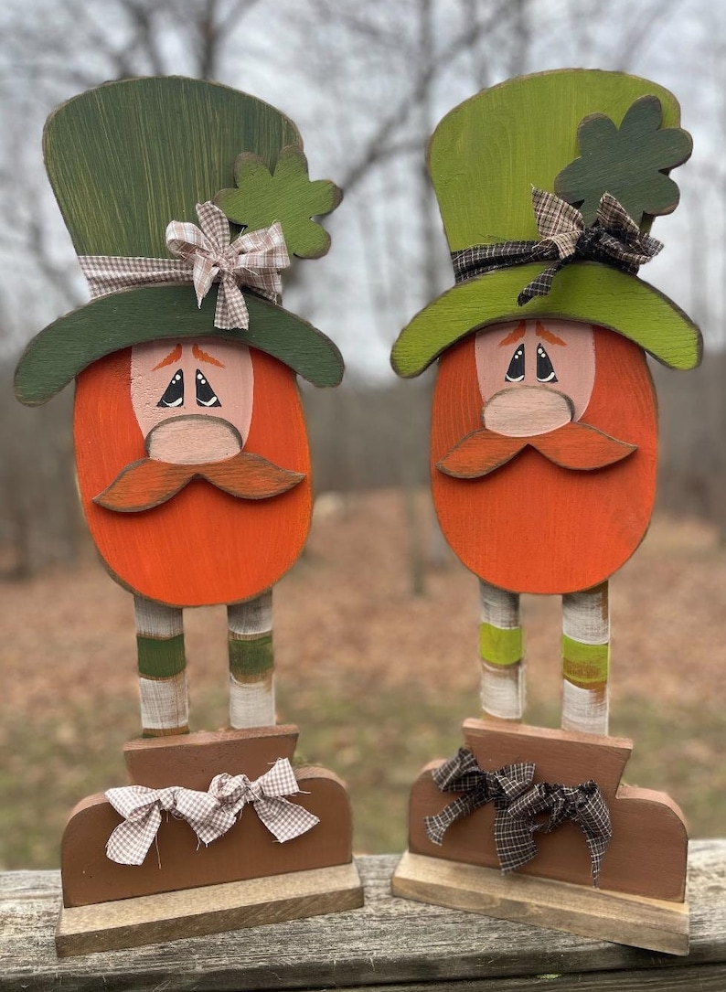 E-PATTERN Critter Stick Leg Leprechaun Wood Craft DIY Pattern - Etsy