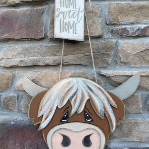 E-PATTERN Highland Cow Head Hanger Wood Craft DIY Pattern Pdf - Etsy