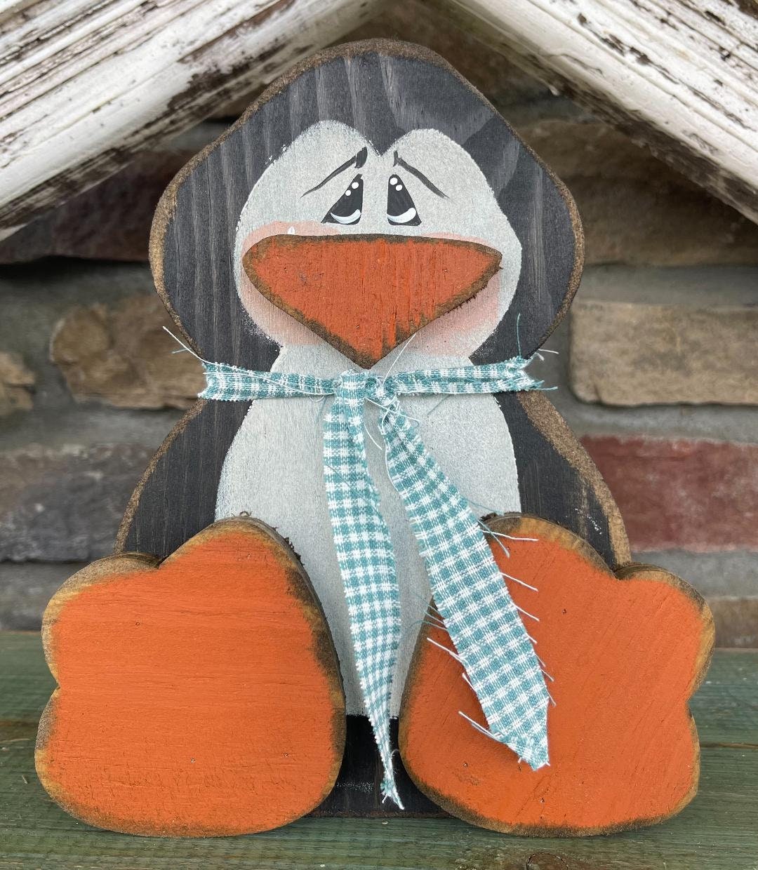 E- PATTERN Mini-critter Sitter Penguin Wood Craft DIY Digital Pattern ...