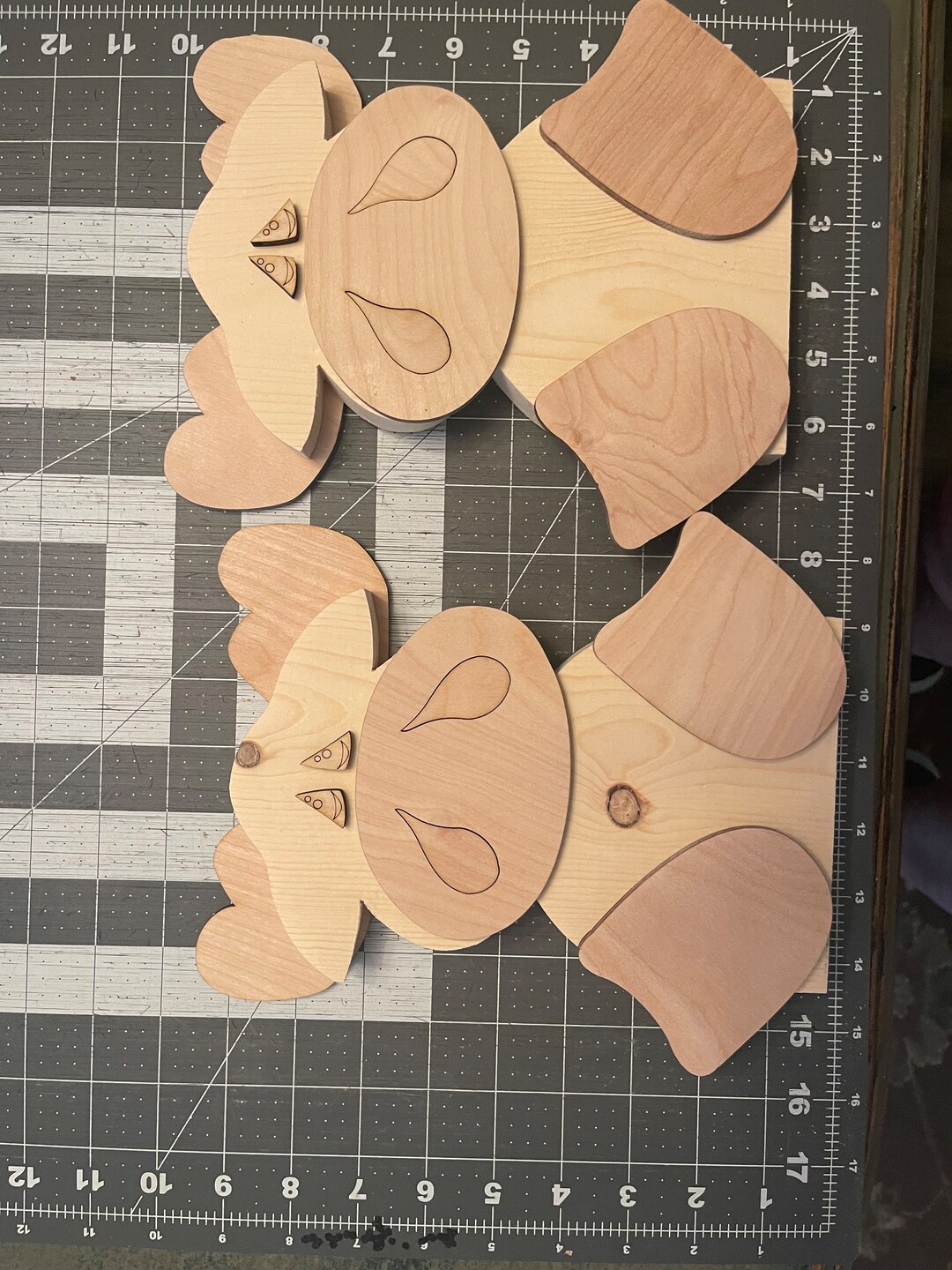 2 Set/mini- DIY Moose - Unfinished Wood Craft Kit - Etsy