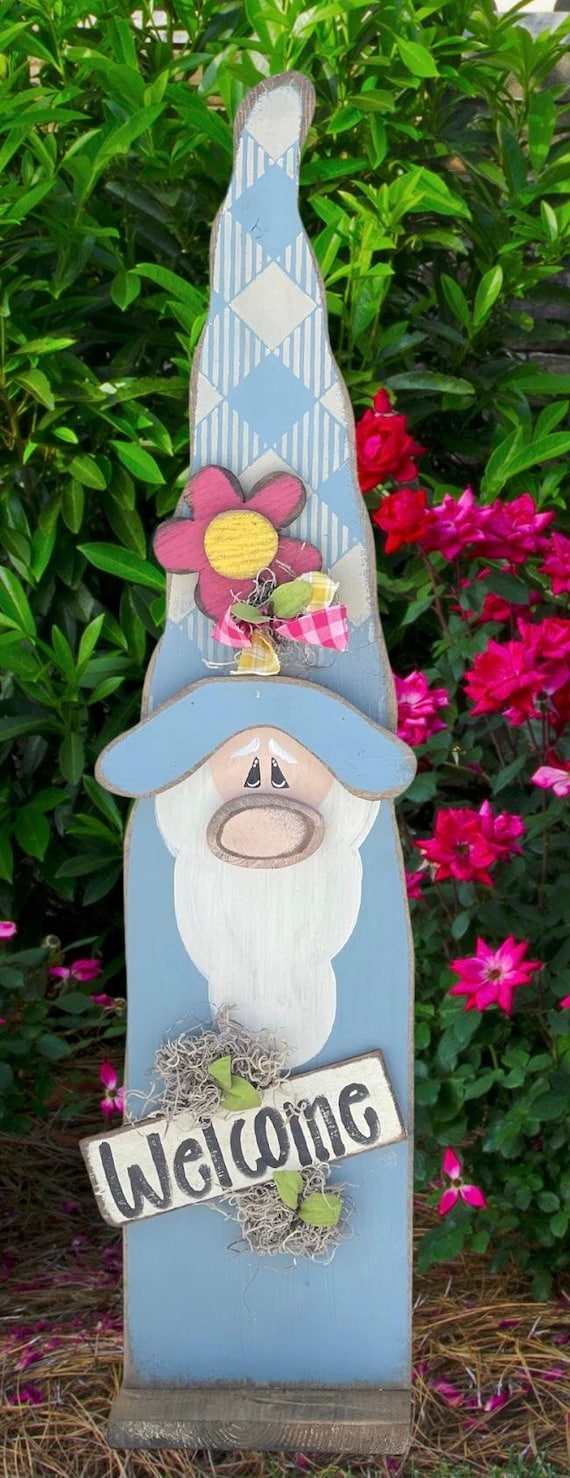 E-PATTERN Springtime Gnome Wood Craft DIY Pattern Packet | Etsy