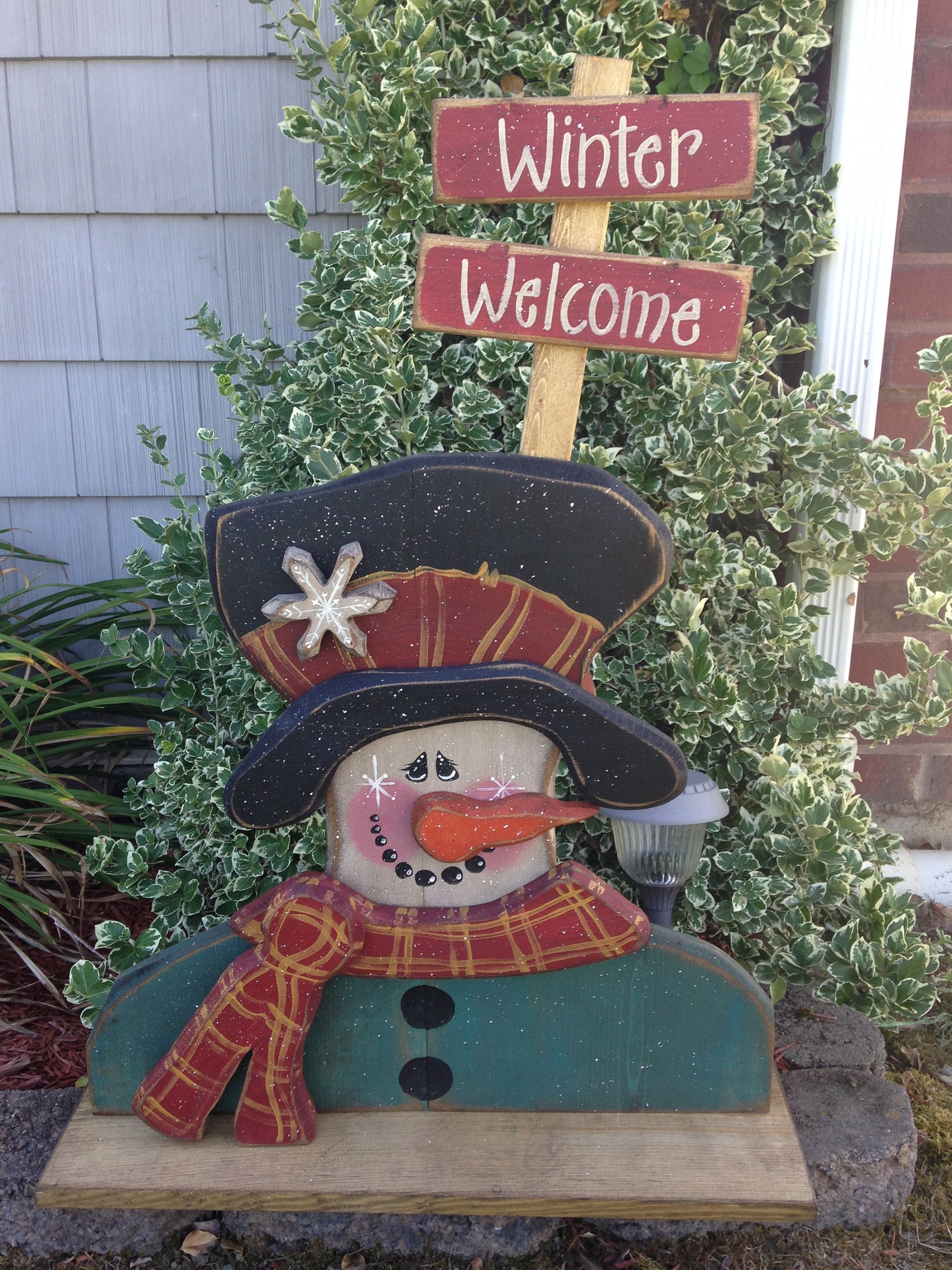 E-PATTERN Winter Welcome Waldo Large Sitting Snowman Wood Craft DIY ...