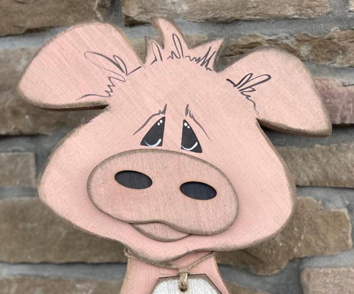 E-PATTERN Large Pig Porch Sitter Wood Craft DIY Pattern Pdf and Svg ...