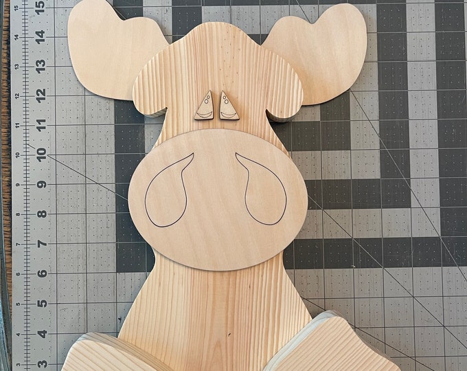 DIY Moose Shelf Sitter/ Hanger Unfinished Wood Craft Kit - Etsy