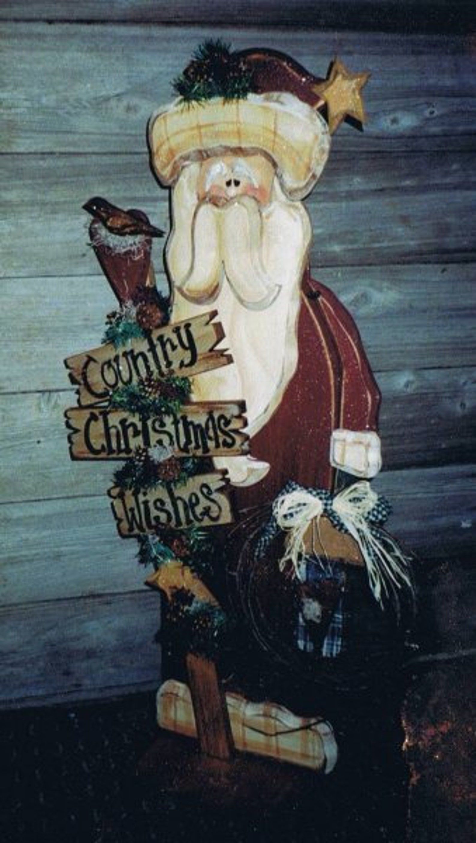 E-PATTERN Country Christmas Wishes Santa Wood Craft DIY Pattern - Etsy