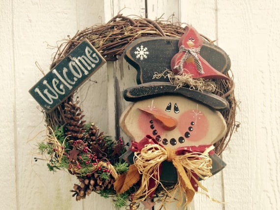 Mail Out PATTERN WELCOME Winter Friends Wreath Wood Craft DIY - Etsy
