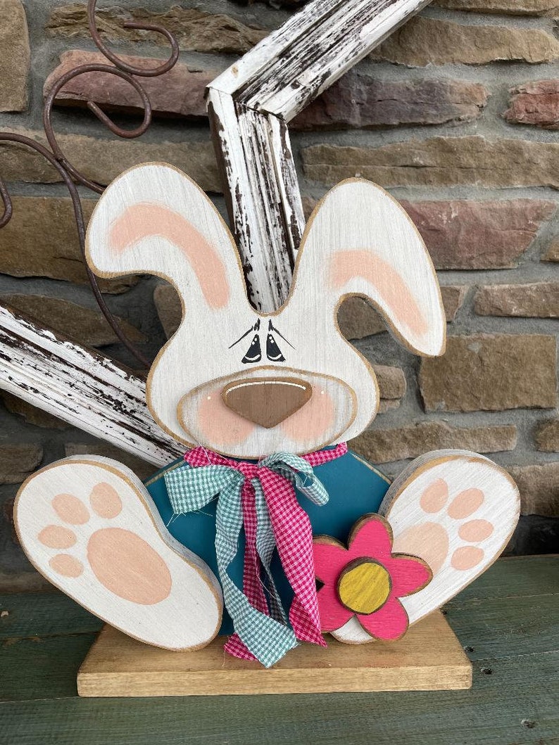 E-PATTERN WELCOME Spring Sitting Bunny Wood Craft DIY Pattern Pdf and ...