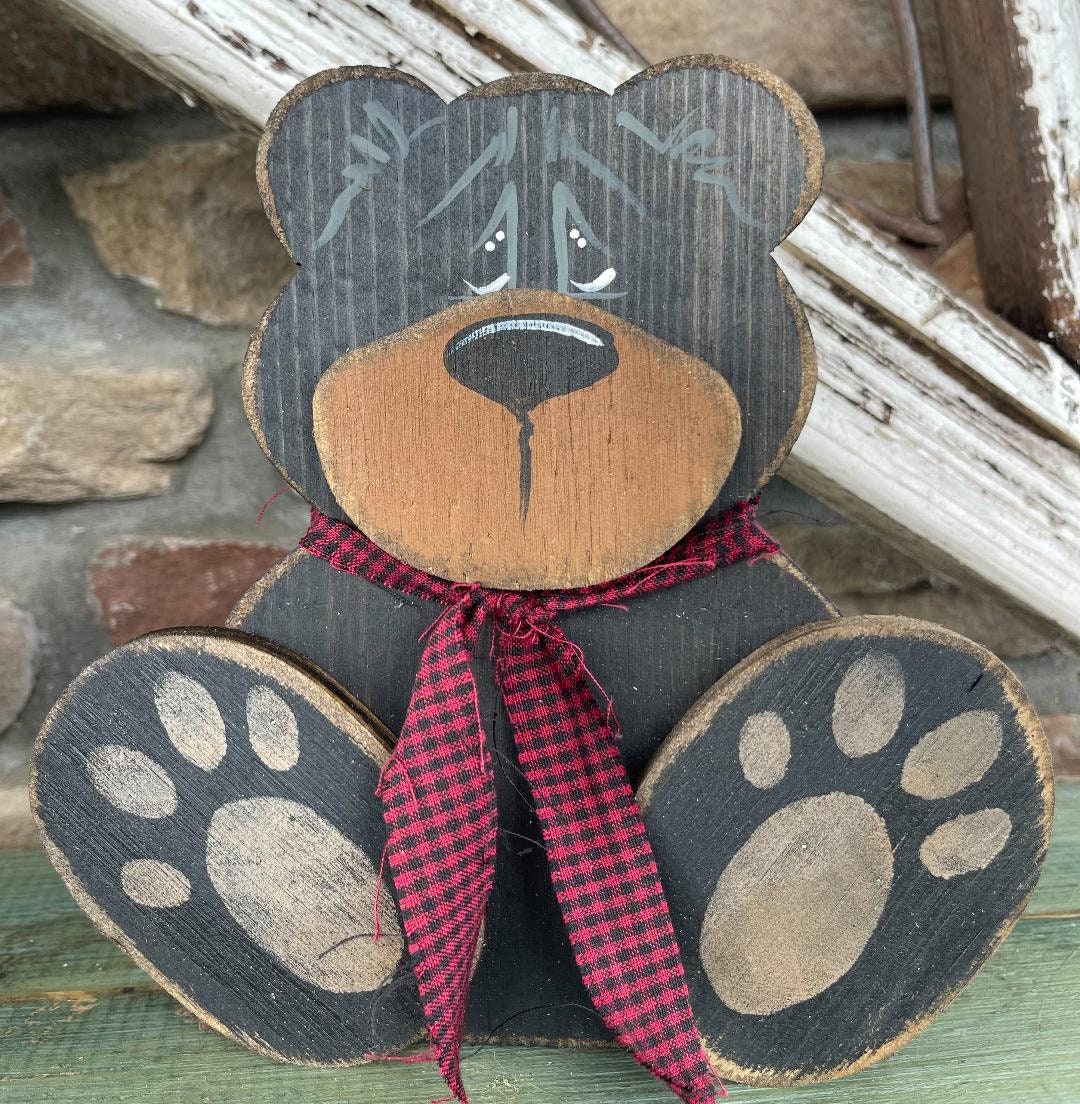 E-PATTERN Mini-critter Sitter Bear Wood DIY Pattern Digital Pdf - Etsy