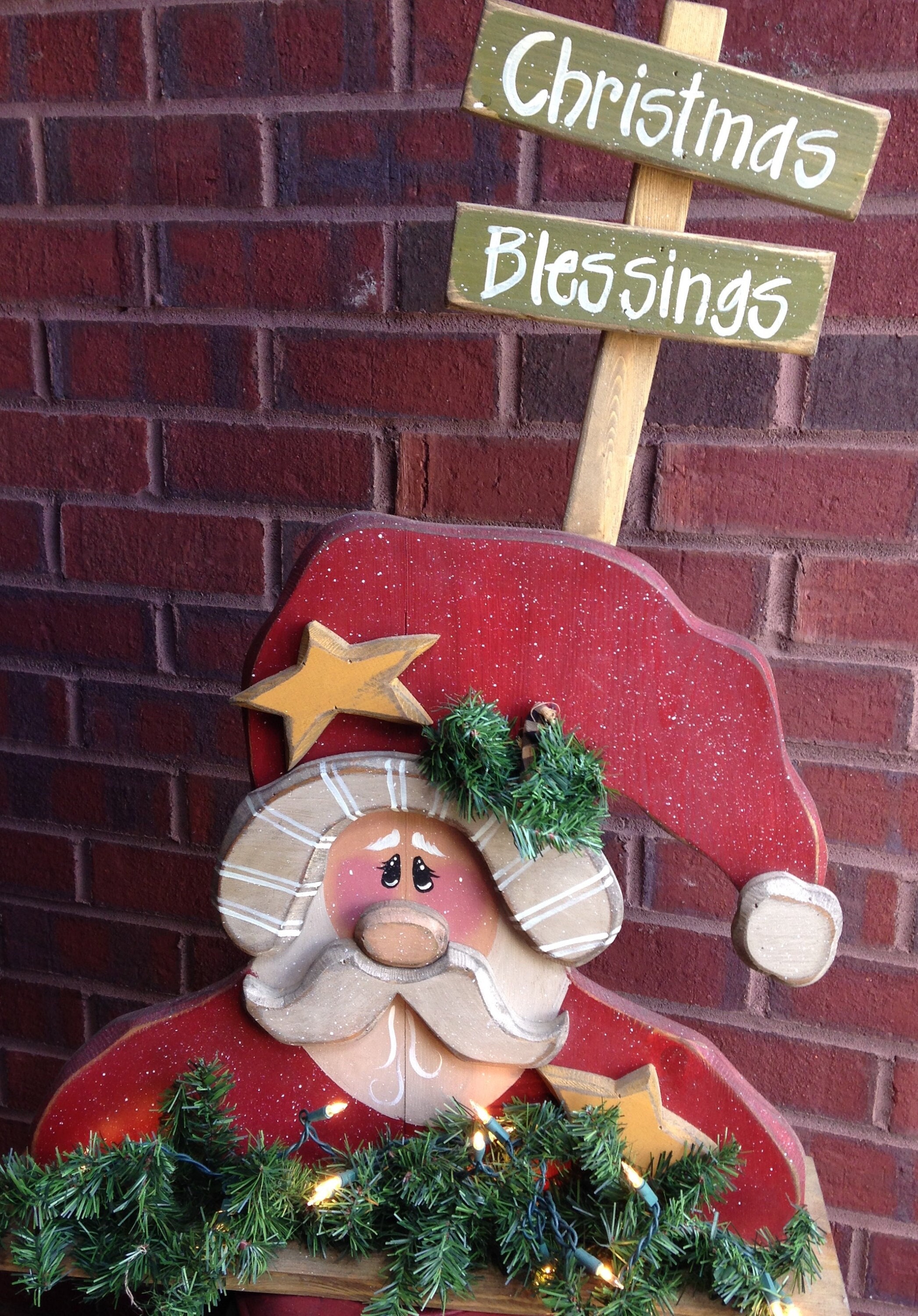 E-PATTERN Christmas Blessings Large Santa Sitter Wood Craft DIY Pattern ...