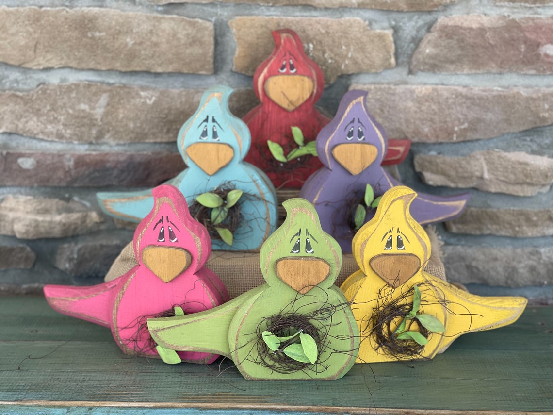 E-PATTERN Critter Sitter Collection Cardinal Sitter Wood Craft DIY ...