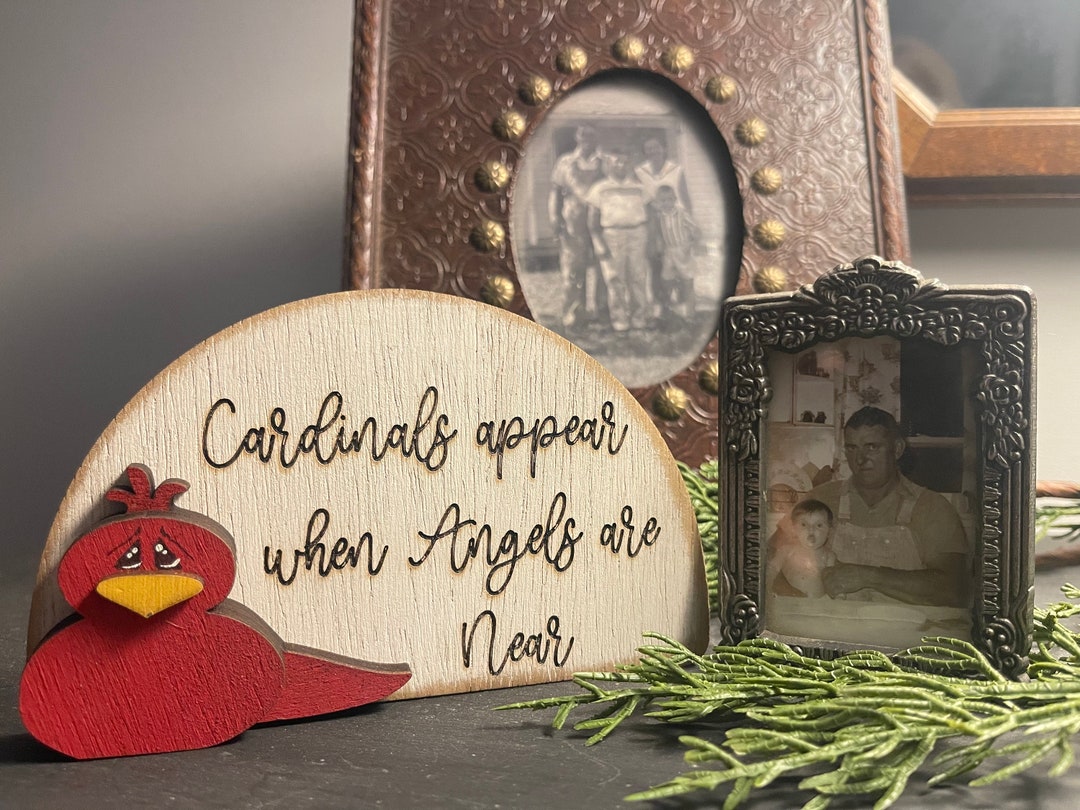 Cardinals Appear When Angels Are Near Memorial Plaque, Finished Mini ...