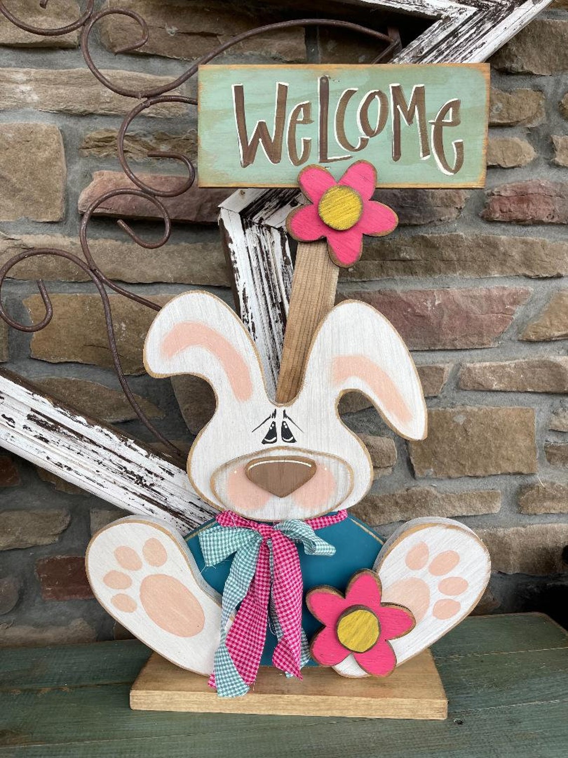 E-PATTERN WELCOME Spring Sitting Bunny Wood Craft DIY Pattern - Etsy