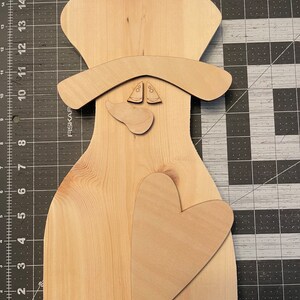 DIY Snowman W/heart - Unfinished Wood Craft Kit - Etsy