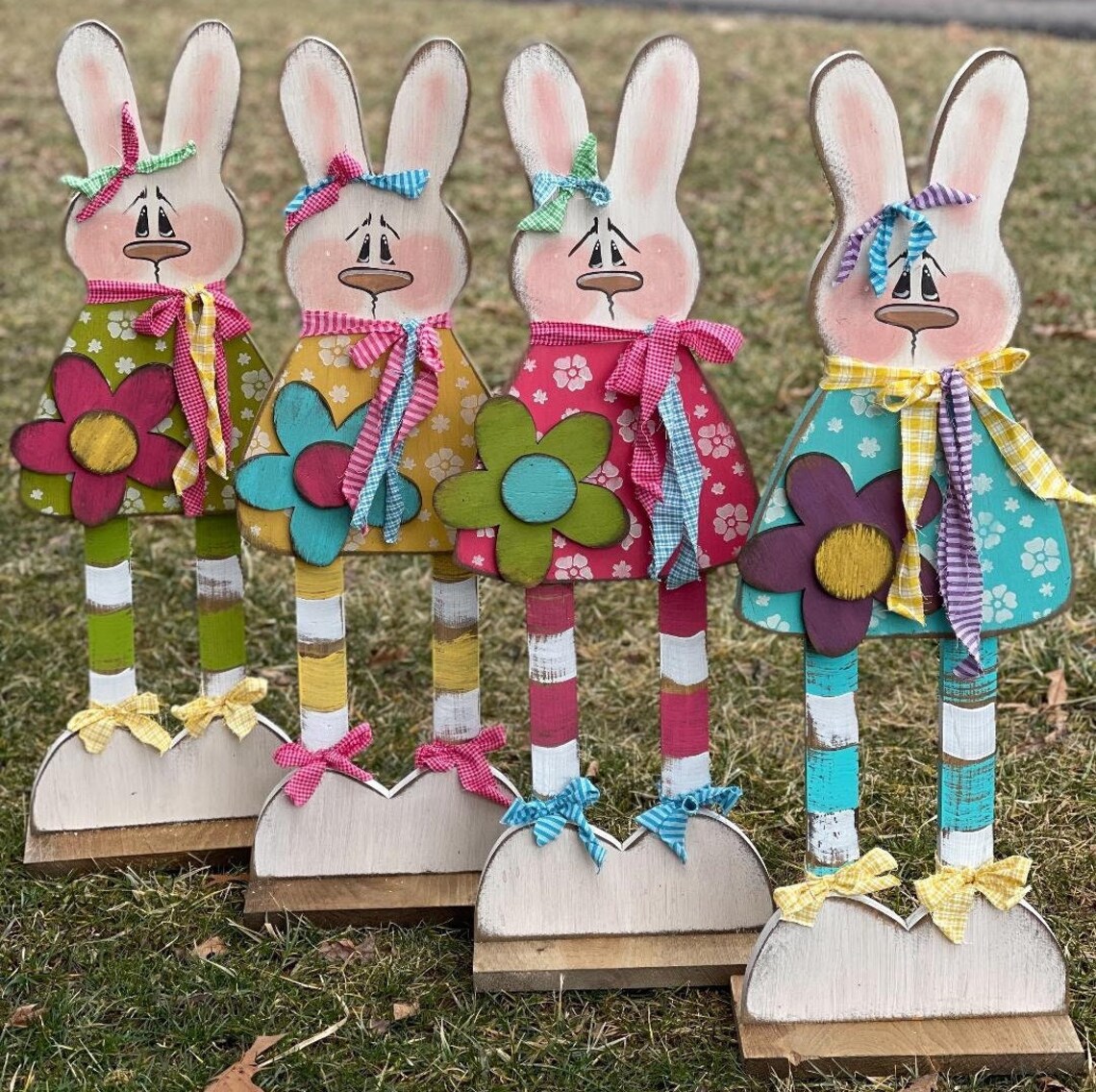 E-PATTERN Stick Leg Collection Large Standing Bunny Wood Craft DIY ...