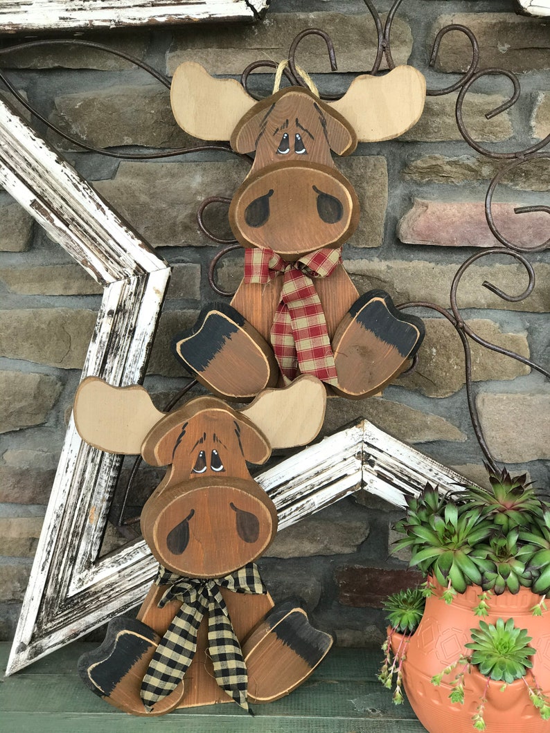 DIY Moose Shelf Sitter/ Hanger - Unfinished Wood Craft Kit - Etsy