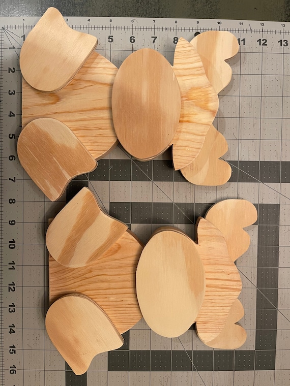 2 Set/mini DIY Moose Unfinished Wood Craft Kit - Etsy