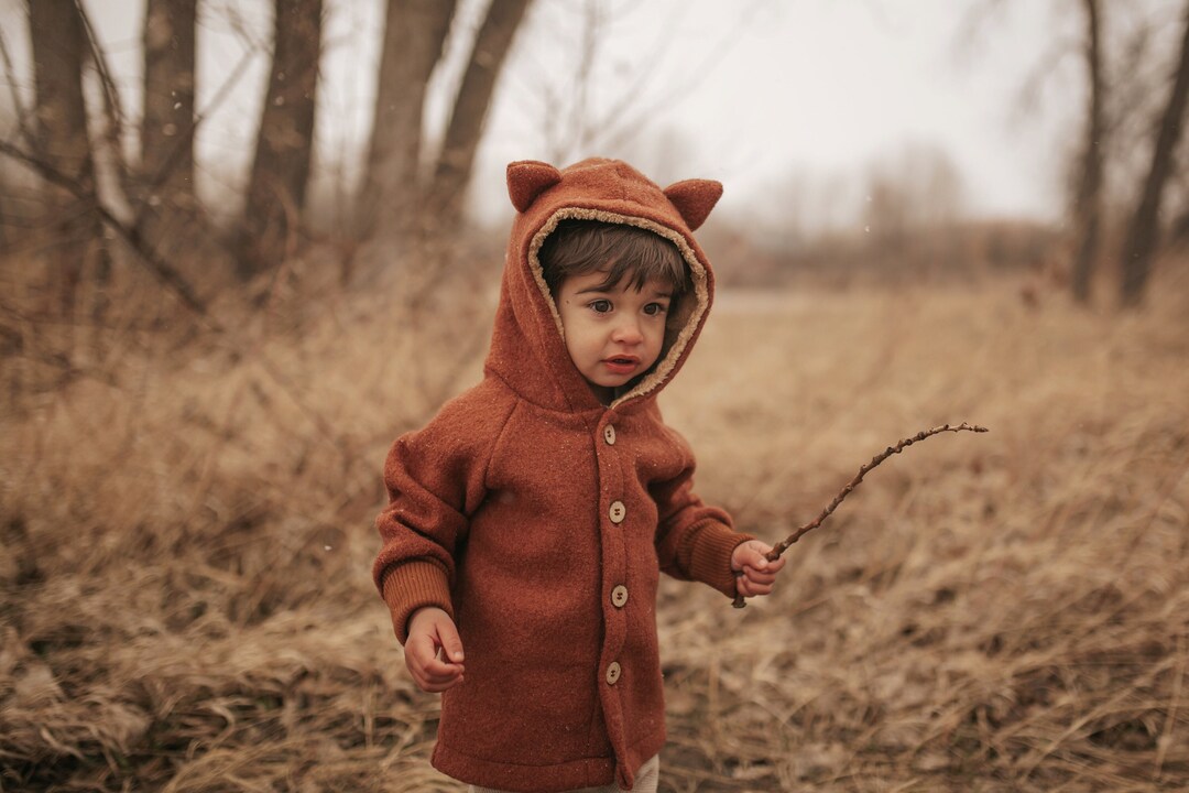 Kids Wool Jacket, Coat "little Fox", Parka, New Wool, Foxjacket, Baby ...