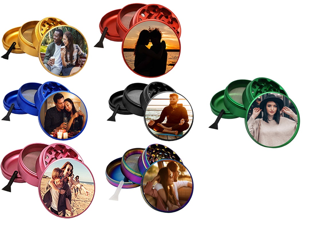 Personalized Photo Herb Grinder: Custom Engraved Aluminum Spice Mill ...