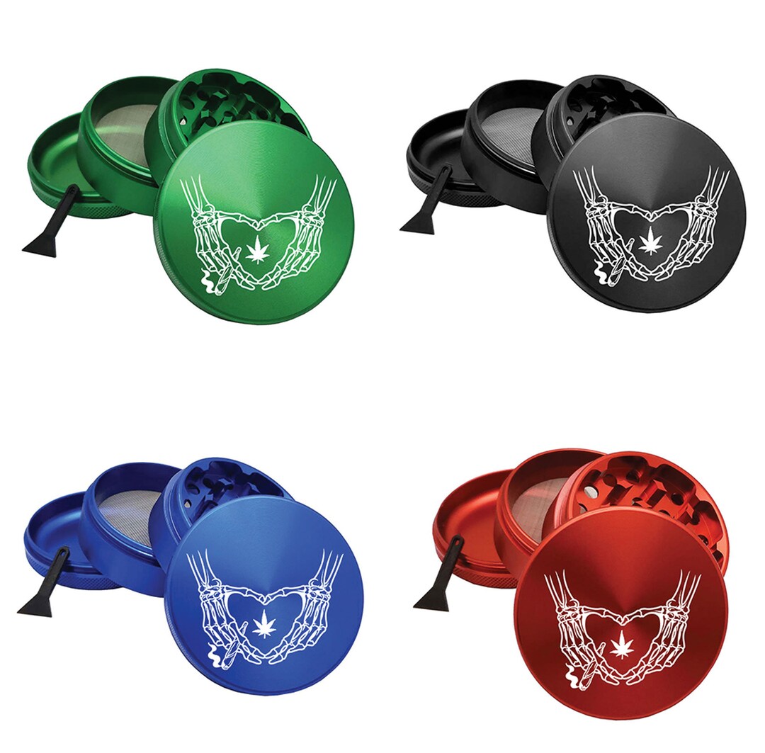 New Design Premium Aluminum Herb Grinder 2.2 Inches 4 Piece Metal ...