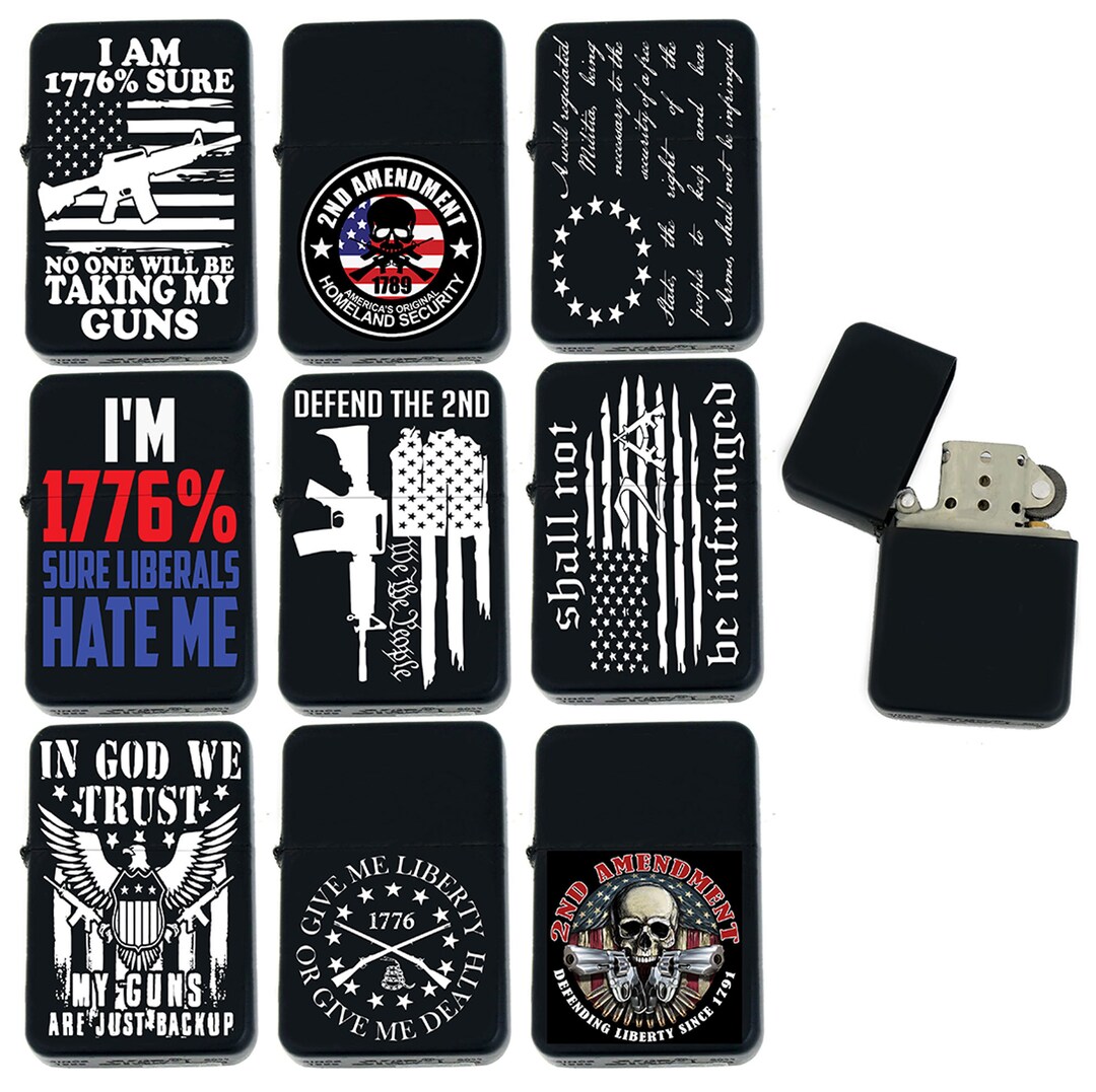 2nd Amendment American Flag Collection Gifts Infinity Black Matt ...