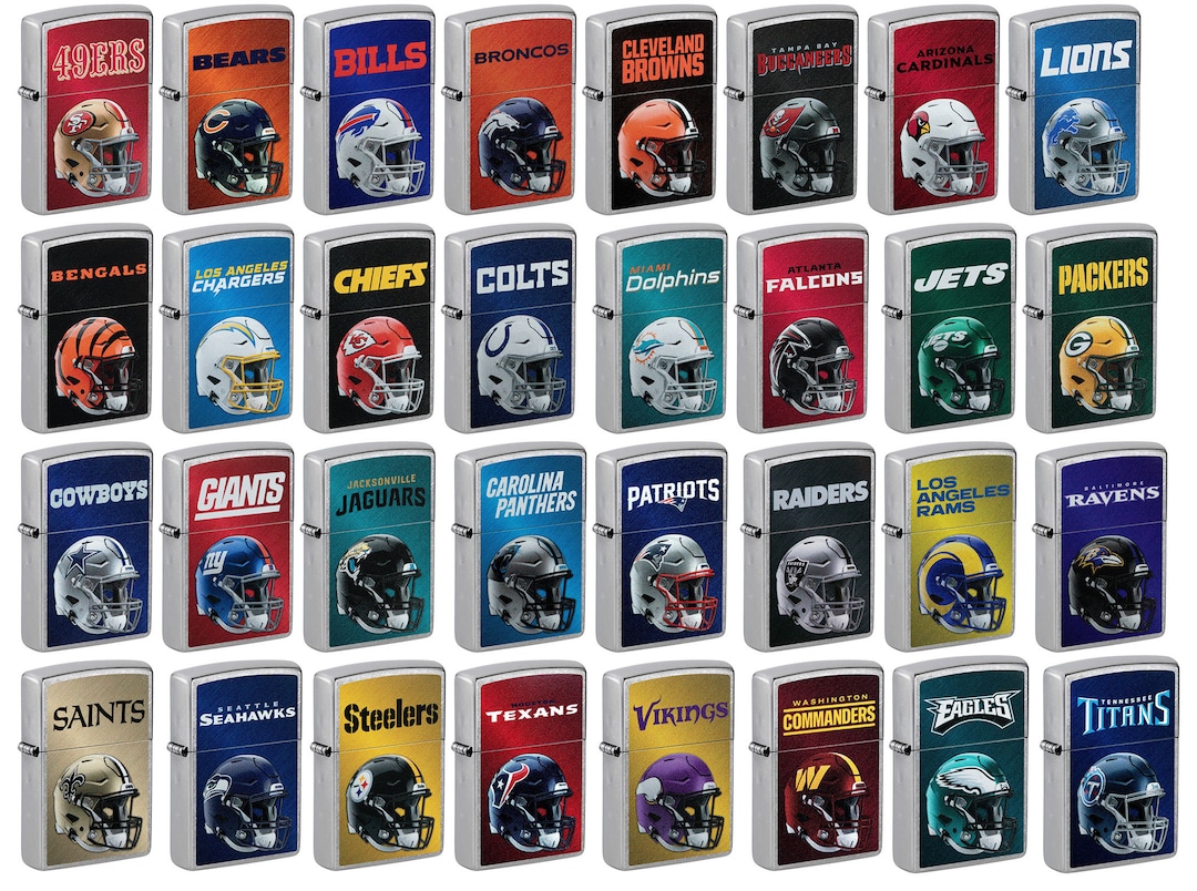 Personalized Official NFL Zippo Lighter Choose You Team Laser Engraving ...