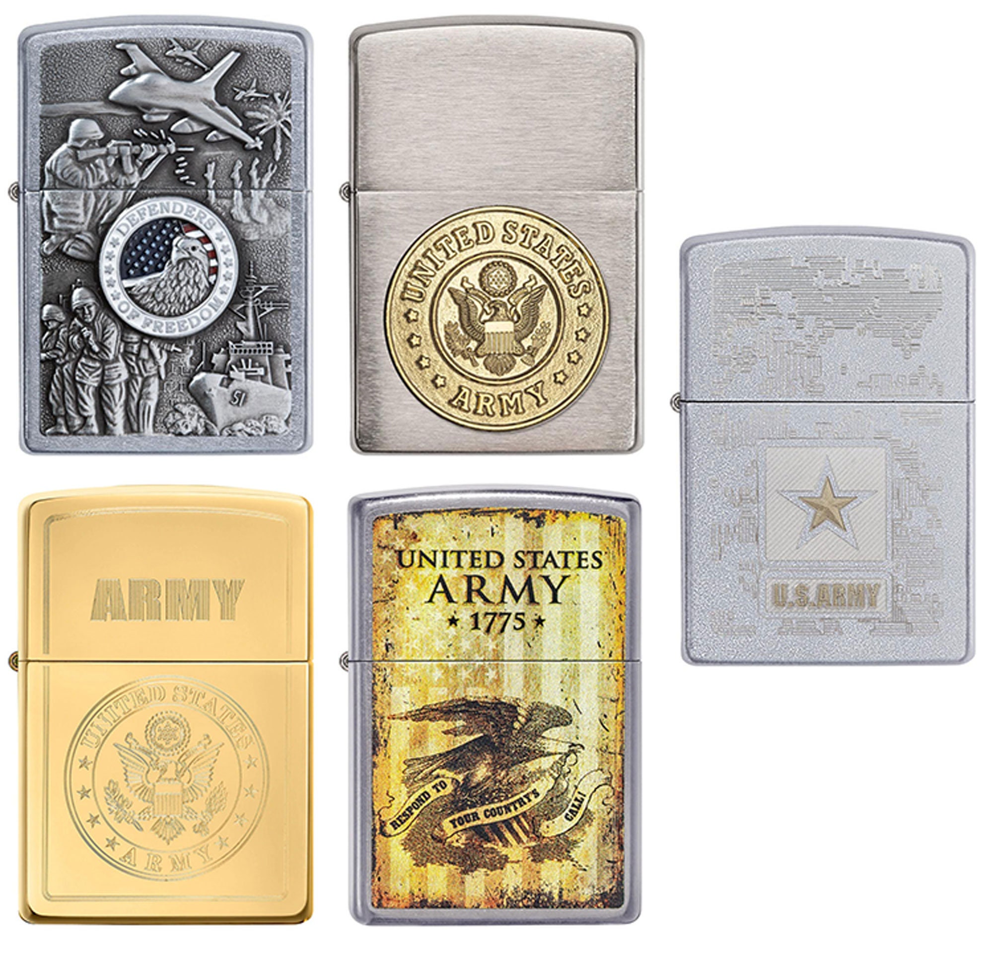 Us Army Zippo Lighter Zippo Lighter US Army Satin Chrome | Zippo