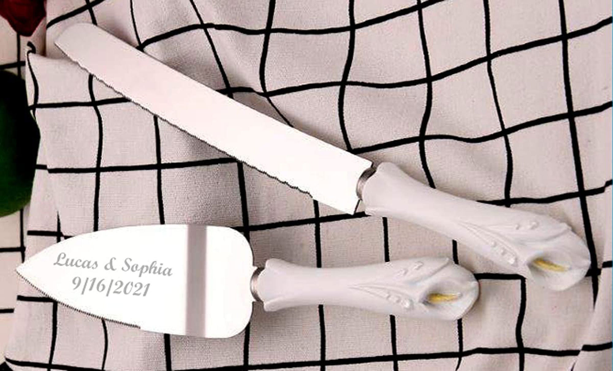 Gifts Infinity Personalized Wedding Cake Knife and Server Set | Etsy