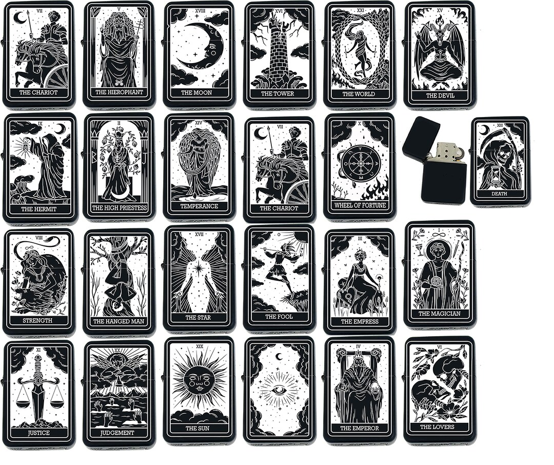 Laser Engraved Tarot Card Lighter: 24 Major Arcana Designs - Etsy