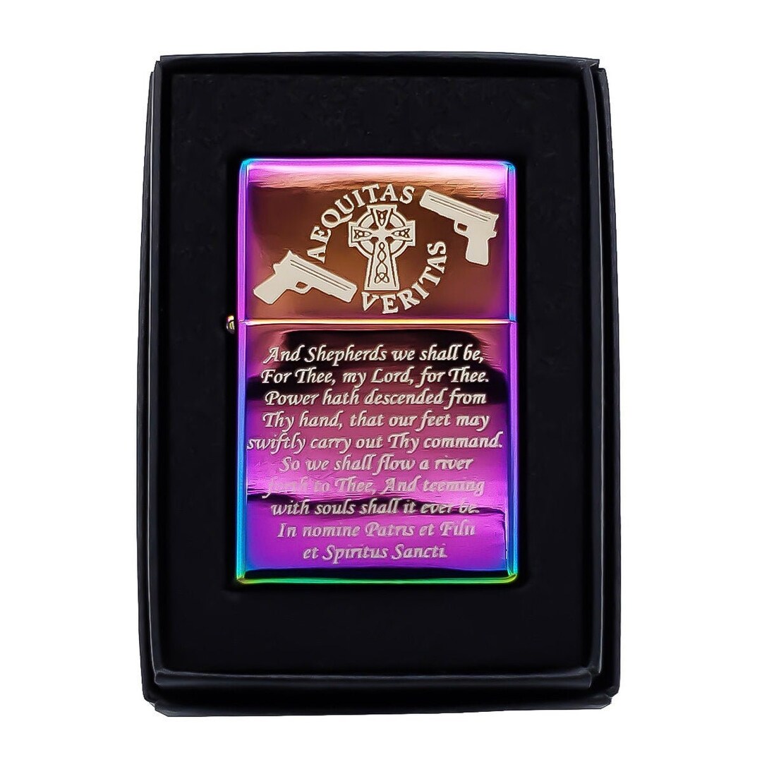 Gifts Infinity® Boondocks Saints Prayer Matt Black Finish Wind Proof ...