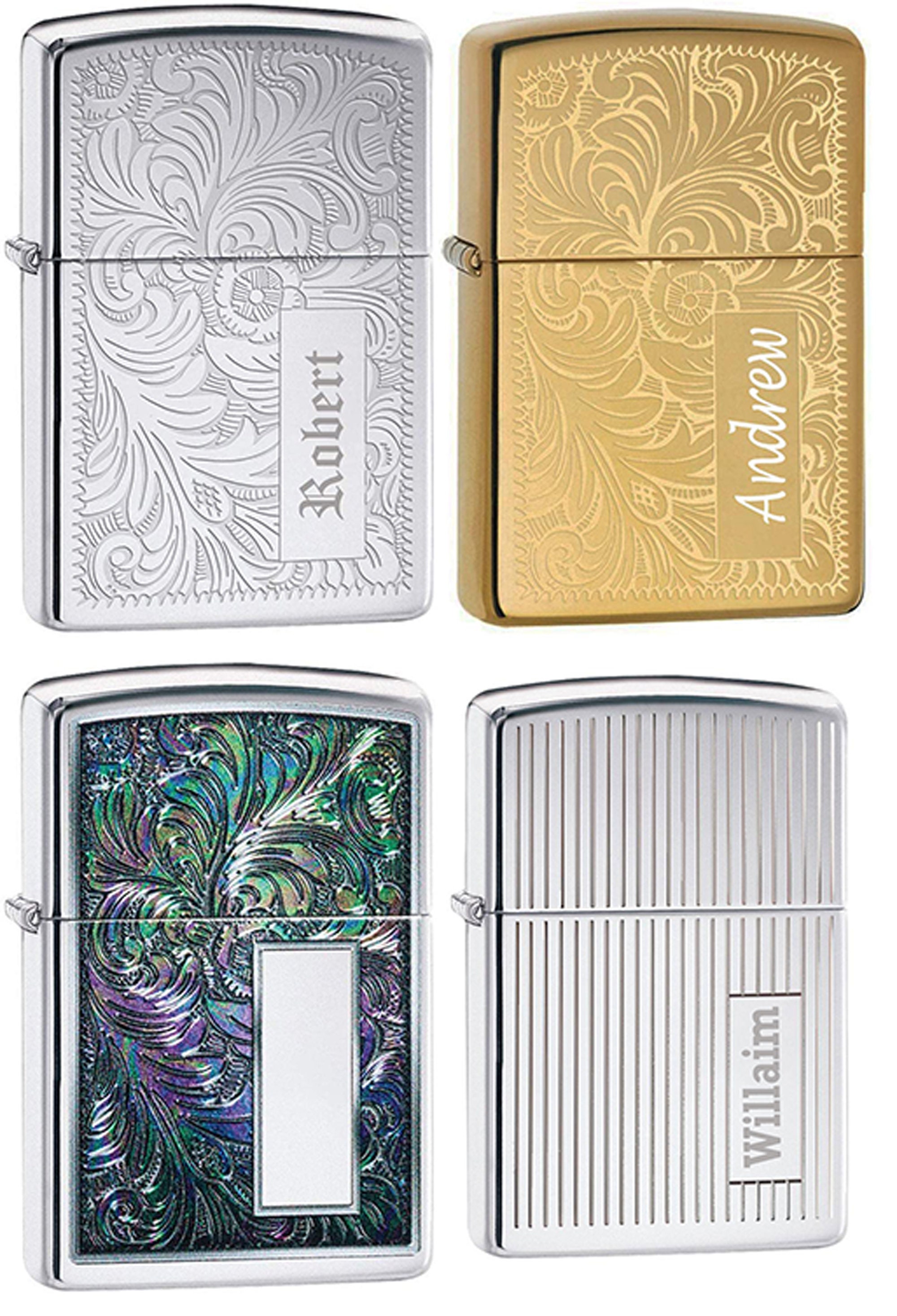 Personalized ZIPPO Lighter Venetian Windproof Free Engraving - Etsy