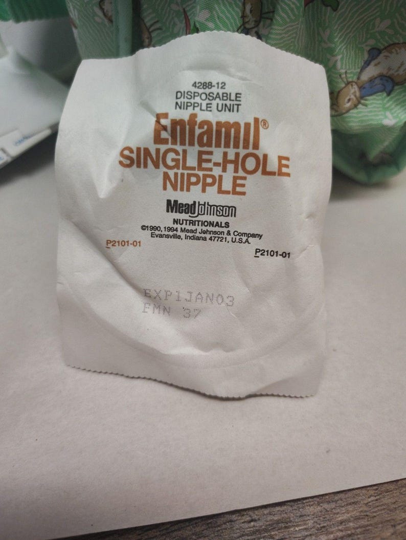 New Vintage Peter Rabbit Beatrix Potter Baby Diaper Storage Bag Enfamil ...