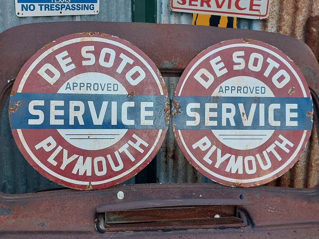 20 1/2" DIA. De Soto Service Sign - Etsy