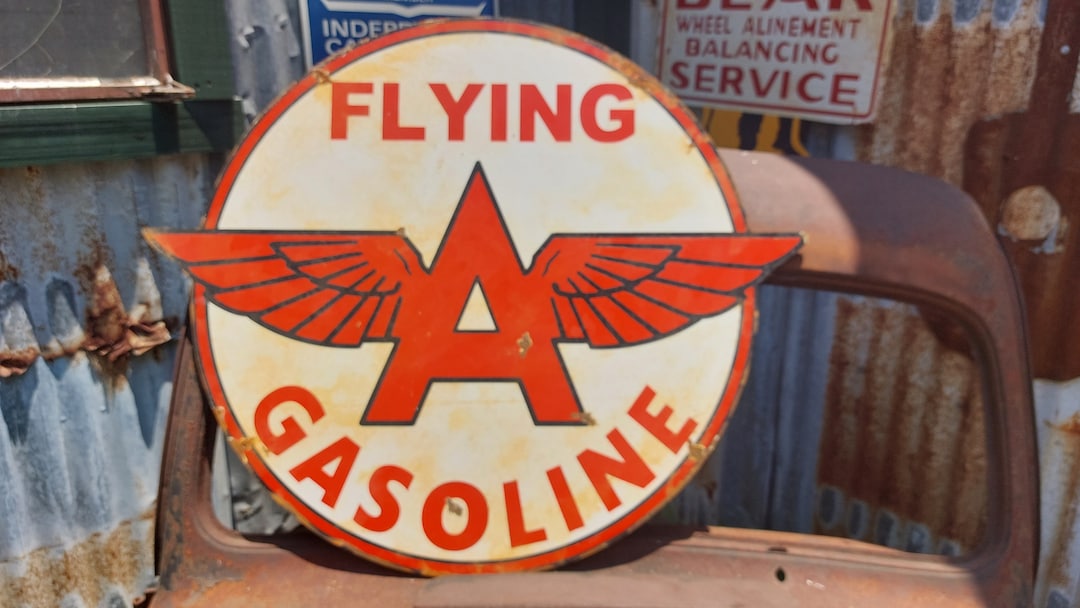 Flying A Gasoline Sign - Etsy
