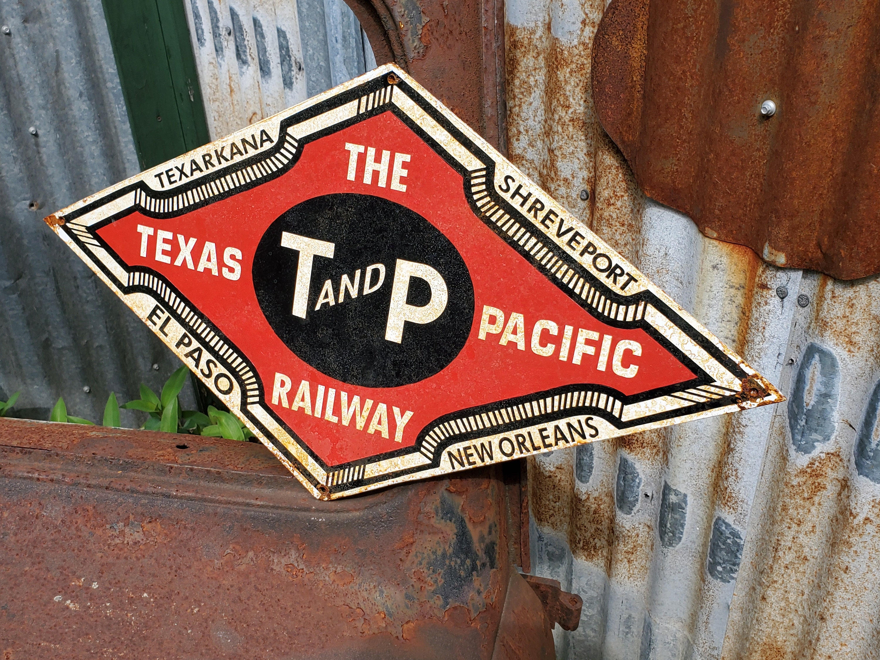 Texas & Pacific Railroad Sign - Etsy