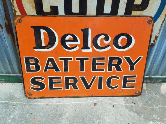 Delco Battery Service Sign | Etsy