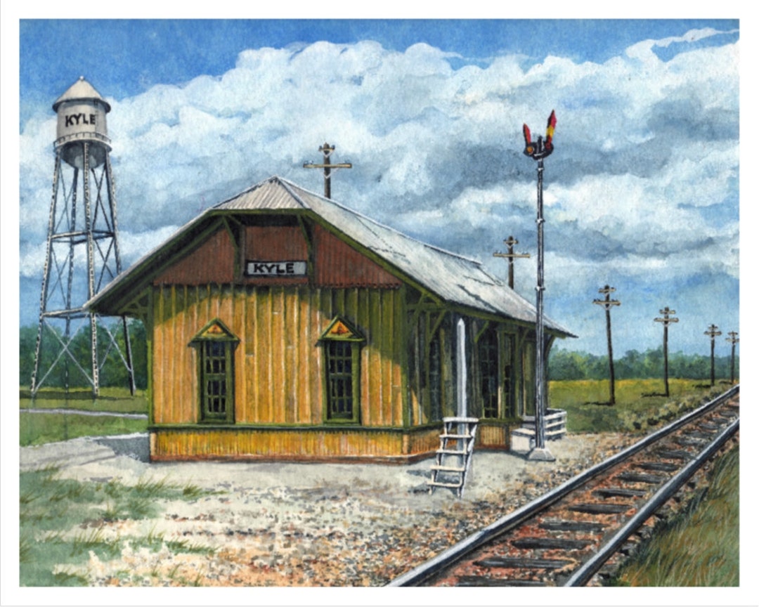 Historic Kyle Train Depot Print of Lynn Wilkerson's - Etsy