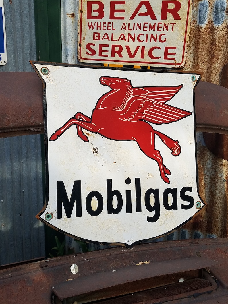 24" X 23" Mobilgas Service Station Sign - Etsy