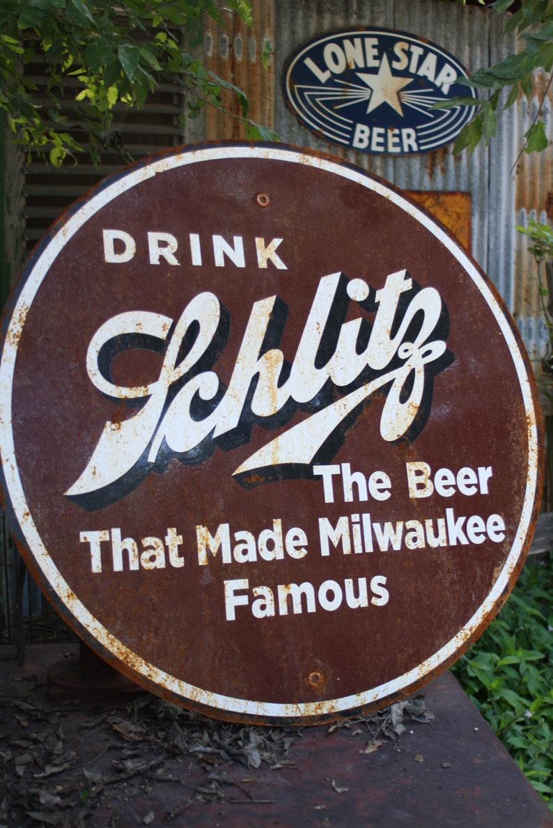Schlitz Beer Sign Vintage Replica 31 1/4 - Etsy